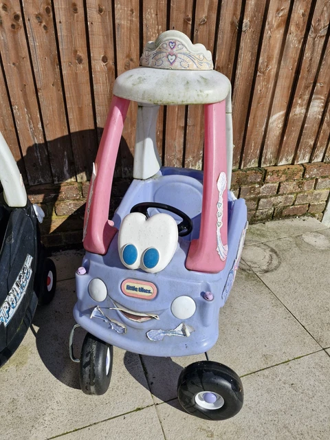 PRINCESS LITTLE TIKES Cozy Coupe Push foot powered Princess kids play ...