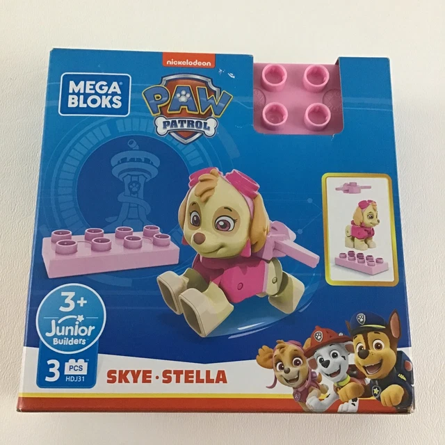 MEGA BLOKS PAW Patrol Skye Figure Junior Builders Rescue Pup New Sealed ...