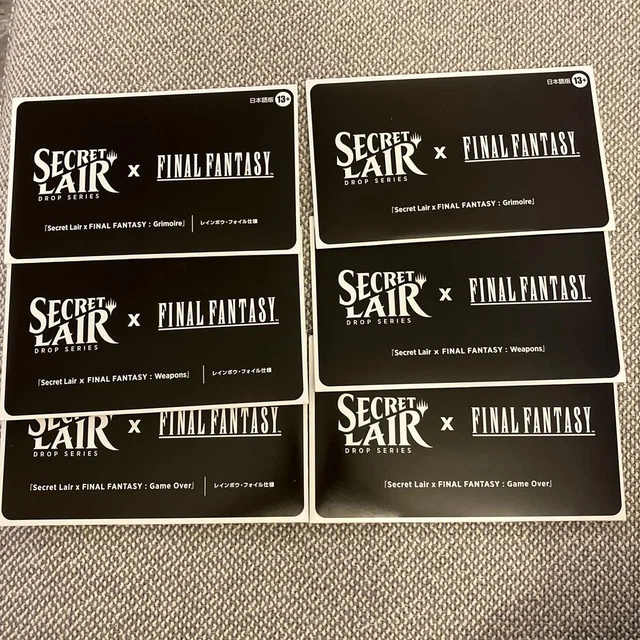 MTG SECRET LAIR X FINAL FANTASY Japanese Foil 3 Nonfoil 3 No.PM433 $949 ...