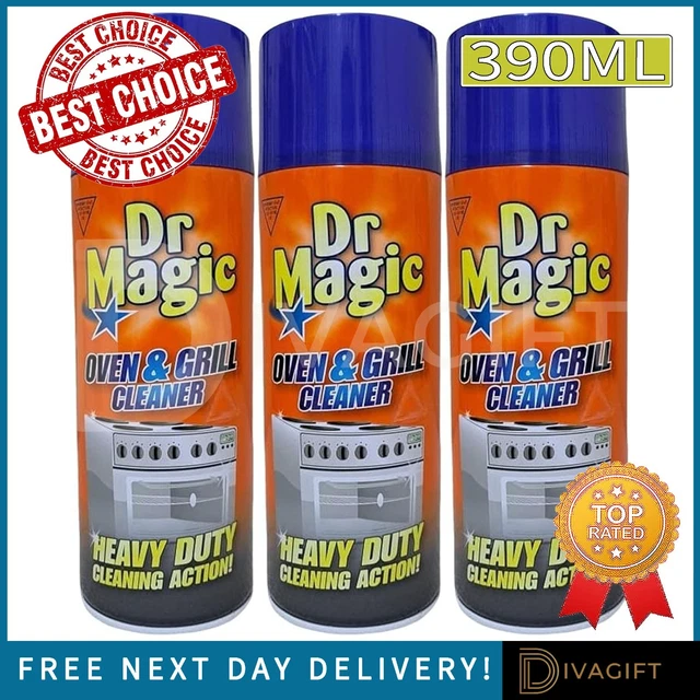DR MAGIC OVEN Cleaner 390Ml Grill Heavy Duty Grease Cleaning Spray 1-12 ...