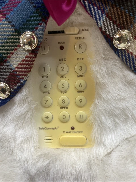 TELECONCEPTS 1987 K.C. Bearifone II Animated Talking Phone Plush w/ Box ...