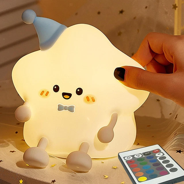 SILICONE NIGHT LIGHT for Kids Lighting Room USB Dining Room Star Night ...