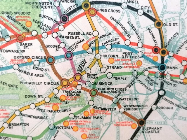 ORIGINAL 1912 LONDON Underground Railways Map - Rare issue with ...