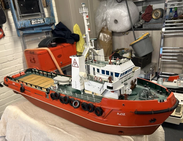 AZIZ ANCHOR HANDLING Tug / Supply Boat - RC Twin Motor 1:50 Scale Model ...
