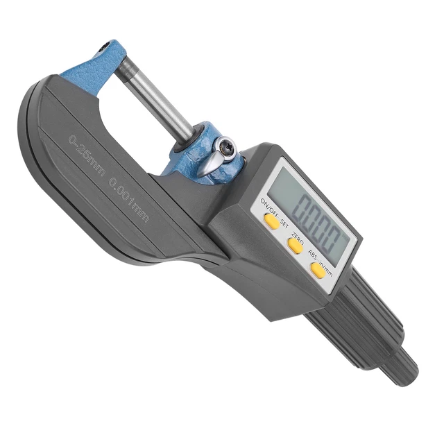 DIGITAL MICROMETER LCD Display W/ FineTuning Ratchet Wall Thickness ...