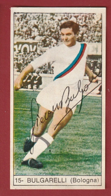 FIGURINA CALCIATORI BAGGIOLI Calcio Italia 1965 Autografo #15 Bologna ...