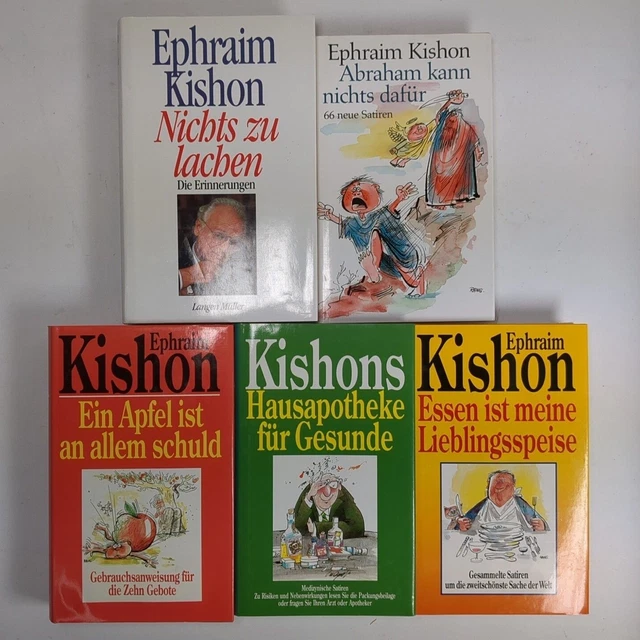 5 BÜCHER EPHRAIM Kishon: Nichts zu lachen, Abraham, Apfel, Hausapotheke, Essen.. EUR 21,99 ...