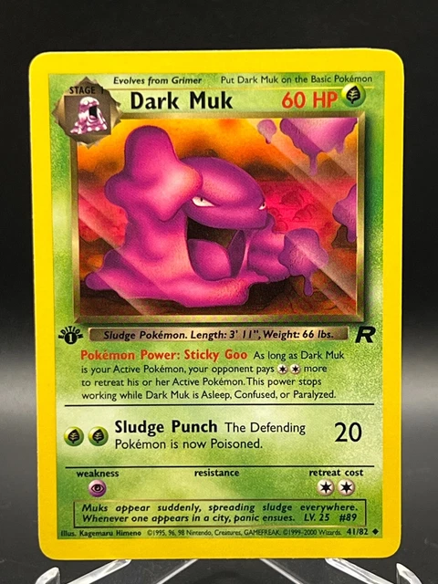 POKEMON CARD - 1st Edition Dark Muk 41/82 - Team Rocket Set WOTC - NM/M ...