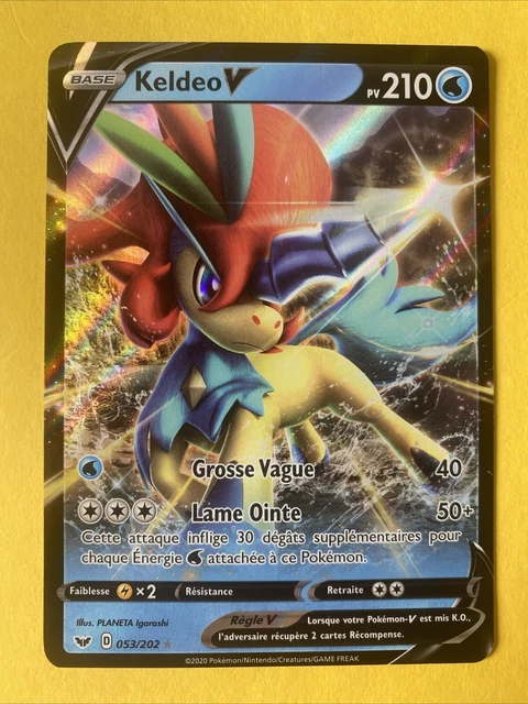 CARTE POKÉMON KELDEO V - Epée et Bouclier 053/202 - FR Neuve EUR 4,00 ...