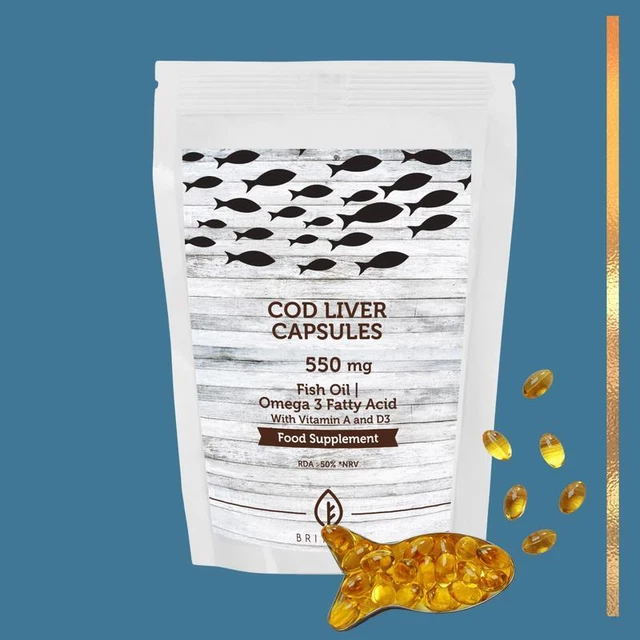 COD LIVER OIL 550mg Omega 3 Fish Oil Capsules - 120 £7.59 - PicClick UK