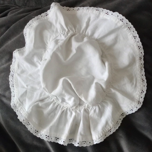 FANCY DRESS COSPLAY White Mop Cap Hat Victorian Peasant Tudor Maid ...