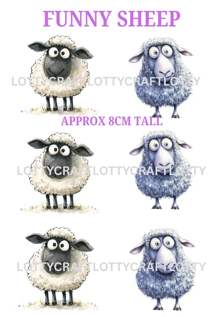 FUNNY SHEEP A4 Mulberry Rice Paper For Decoupage £2.00 - PicClick UK
