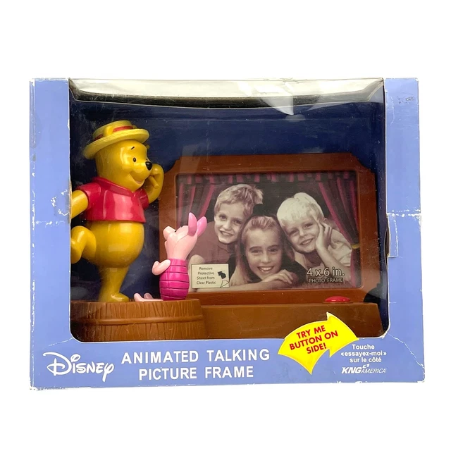 DISNEY WINNIE THE Pooh and Piglet Animated Talking Picture Frame 4 x 6 ...