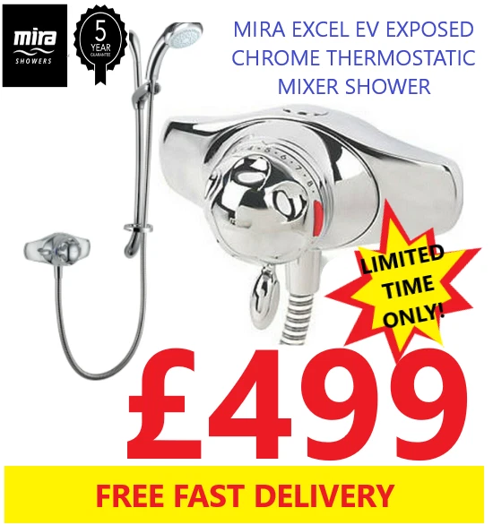 MIRA EXCEL EV Thermostatic Mixer Shower Exposed Chrome Valve 1.1518.300 ...