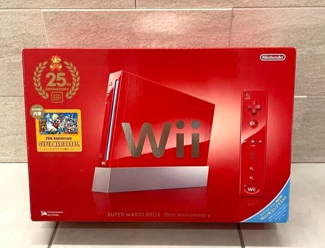 NINTENDO WII SUPER Mario Bros 25th Anniversary Limited Edition Red ...