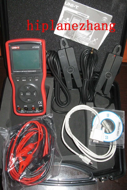 DIGITAL TWO-CLAMP PHASE Volt-ampere Power Meter Power Factor Tester ...
