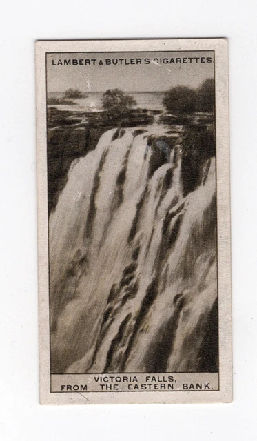 CIGARETTE CARD OF Rhodesia 1928 #16 Victoria Fall from the Eastern Bank ...