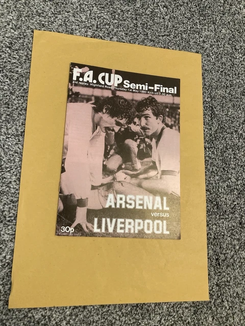 ARSENAL V LIVERPOOL 1980 FA Cup Semi- Final 3rd Replay At Coventry F.C ...
