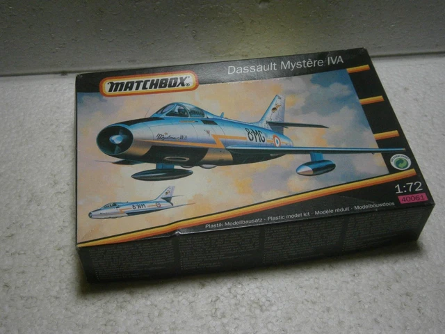 ANCIENNE MAQUETTE AVION Dassault Mystere Iva Matchbox (1998) Vintage ...