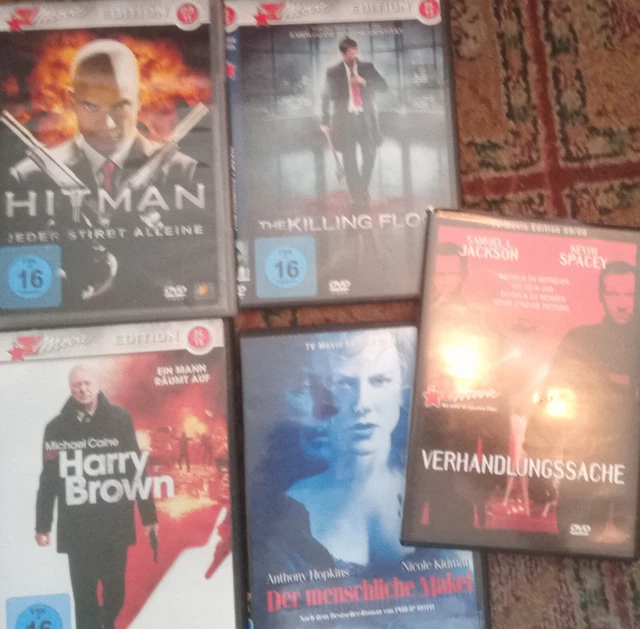 DVD SAMMLUNG 5 Filme Hitman Harry Brown Verhandlungssache Killing Floor ...