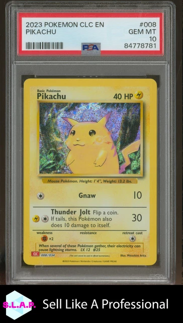 PIKACHU POKEMON CLC-TCG CLASSIC CHARIZARD & HO-OH ex DECK 2023 008 PSA 10 EUR 46,50 - PicClick DE
