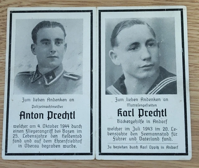STERBEBILD WK2 BRÜDER U-Boot Matrose und Waffen EUR 50,00 - PicClick DE