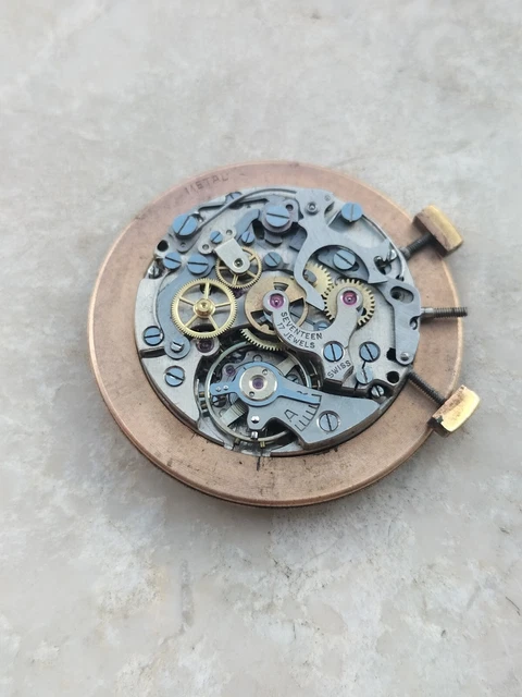 50S LEMANIA CHRONOGRAPH CAL. 1270 VINTAGE WATCH MOVEMENT DIAL 33mm TO ...