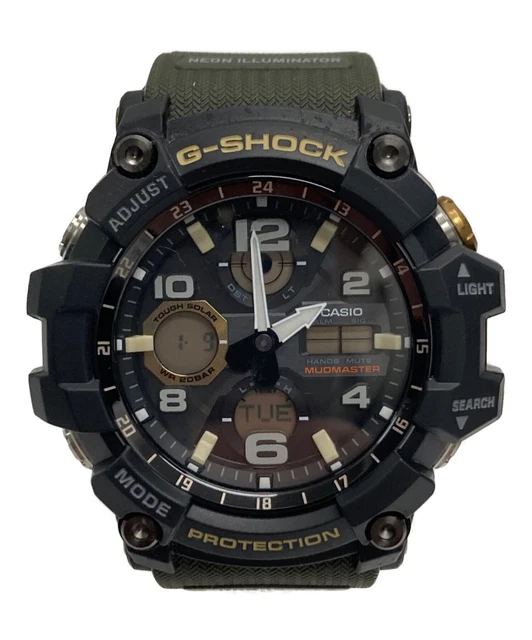 CASIO G-SHOCK MUDMASTER GWG-100-1A3JF Solar Radio Green Band Watch £156 ...