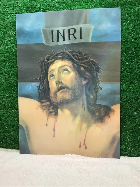 ITALIAN LENTICULAR ANIMATED Jesus On The Cross Christianity Catholic ...