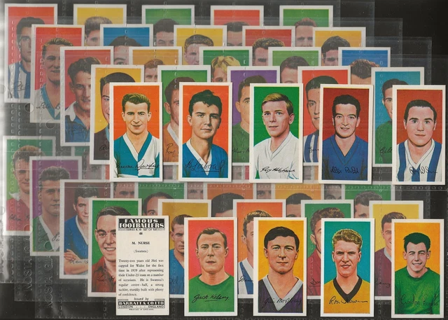 BARRATT-FULL SET- FAMOUS Footballers 1962 (A10 Set 50 Cards) Gordon ...