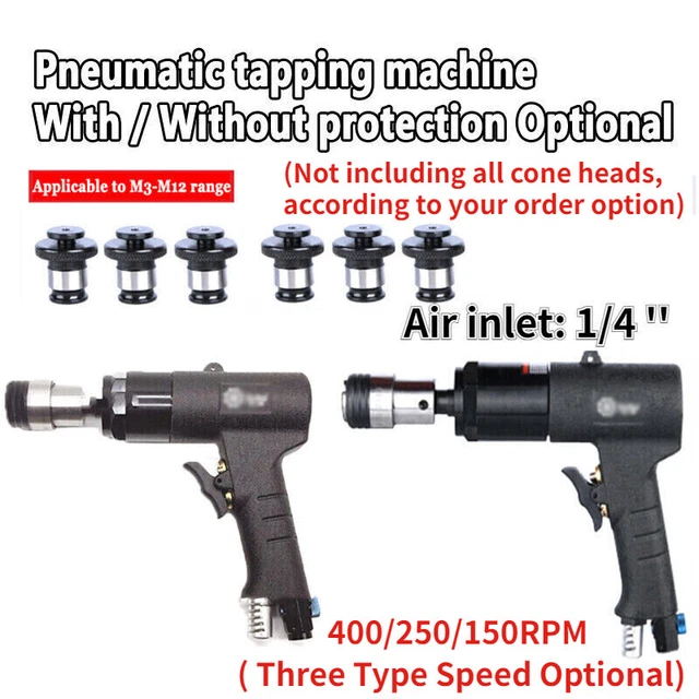 400/250/150RPM NEW PNEUMATIC Air Drilling Gun Drill Chucks Tapping ...