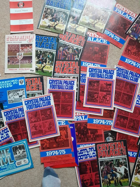 CRYSTAL PALACE FOOTBALL Programme Collection 1973-77. Approx 100 ...