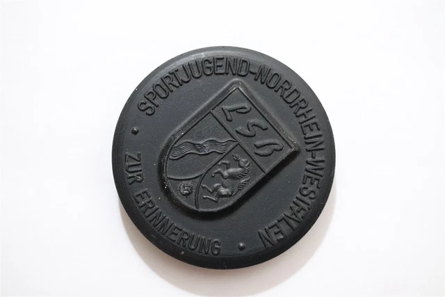🧭 🇩🇪 GERMANY BLACK PORCELAIN 1966 NORDRHEIN-WESTFALEN SPORTS 56mm B62 ...