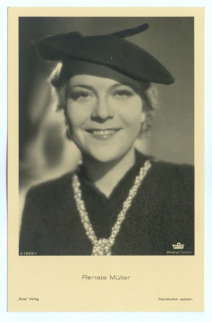 CARTOLINA FOTOGRAFICA TRAGICA attrice cinematografica tedesca Renate ...