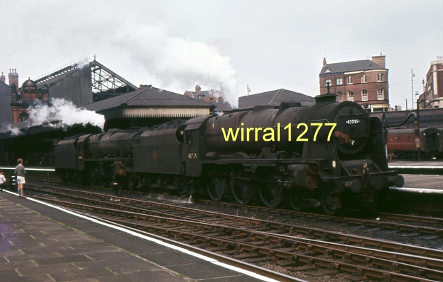 ORIGINAL RAILWAY SLIDE LMS Jubilee 45735/ Class 5 45416 Nottingham Vic ...