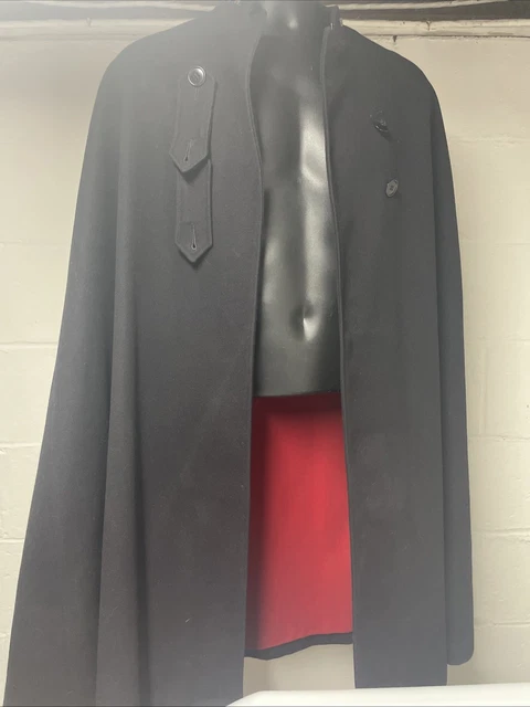 VINTAGE WW2 NURSES Navy Blue Wool Cape C.E. Ward Co 100% Wool Red ...