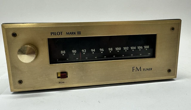 PILOT RADIO CORP. Mark III AM FM Tuner Black&Gold Vintage HiFi Tube ...