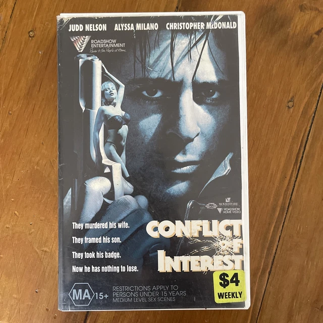 CONFLICT OF INTEREST VHS RARE Alyssa Milano Village Roadshow Big Box ...