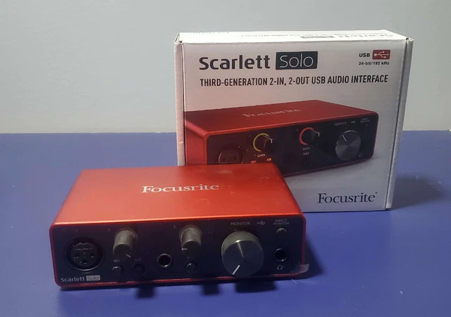 FOCUSRITE SCARLETT SOLO 3rd Gen 2-Channel Pro Audio Interface ...