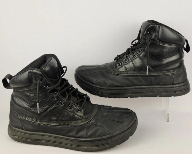 NIKE ACG WOODSIDE Leather Waterproof Duck Boots Mens Sz 12 386469-004 ...