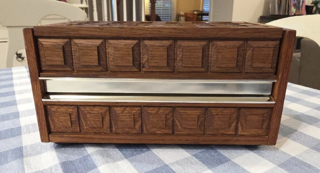 VINTAGE MCM HIDDEN Phone Wooden Box Western Electric Mid Century Modern ...