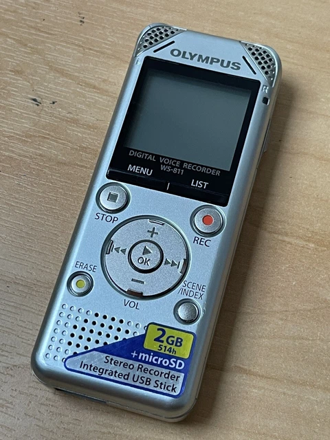 OLYMPUS WS-811 DIGITAL Voice Recorder Dictaphone Dictation Machine ...