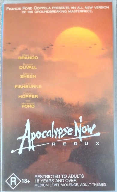 APOCALYPSE NOW REDUX VHS Video Cassette Tape 2002 Small Box Rare R18 ...