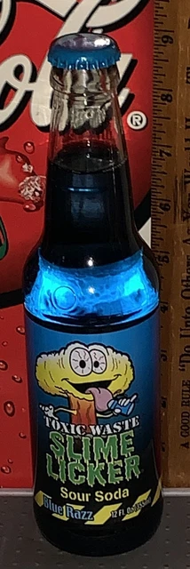 2023 TOXIC WASTE Slime Licker Sour Soda Blue Razz Rocket Fizz 12 Oz ...