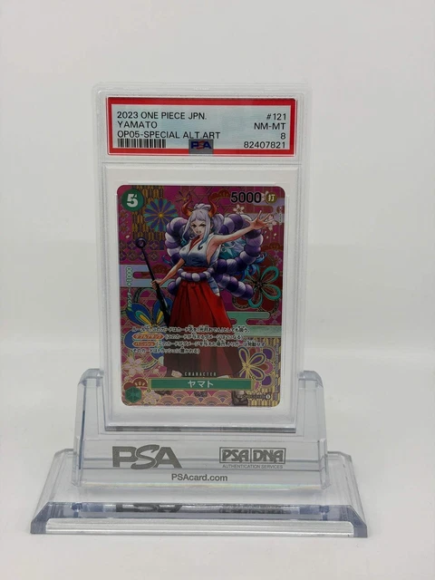 PSA 8 ONE Piece Card Game Yamato OP05-121 Parallel Japanese NM-MT ...