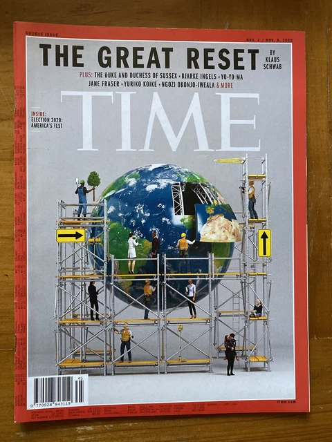 TIME MAGAZINE 2020 The Great Reset New World Order Klaus Schwab WEF ...