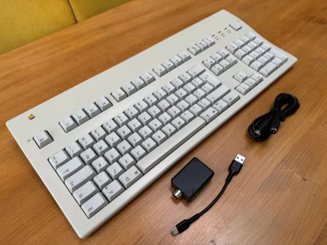 Vintage Apple Extended Keyboard Ii M3501 With Adb To Usb Converter 4036 Picclick Au