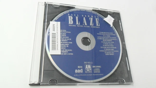 ORIGINAL MOTION PICTURE Soundtrack Of Blaze Paul Newman Music Cd $54.82 ...
