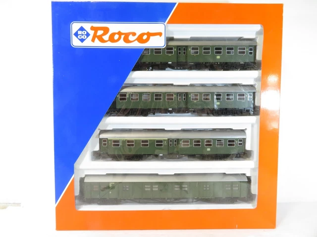 ROCO H0 44053 (DC) Umbauwagen-Set DB 4-teilig / in OVP EUR 76,00 - PicClick FR