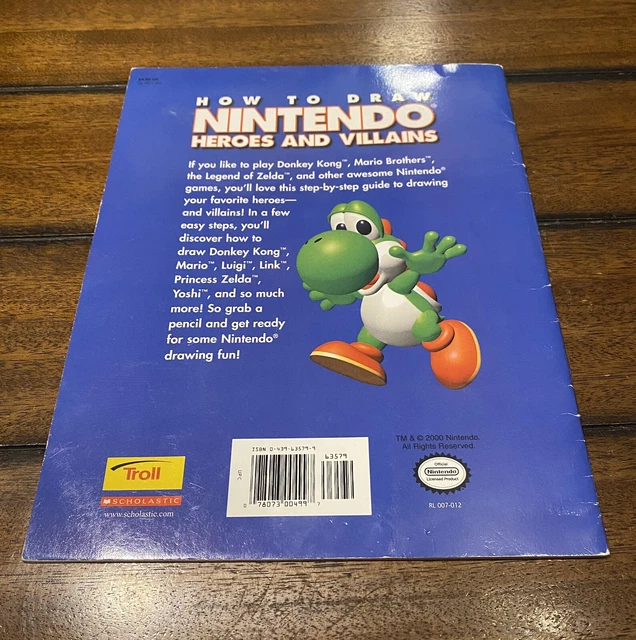 HOW TO DRAW Nintendo Heroes and Villains Vintage Scholastic Book 2001 ...